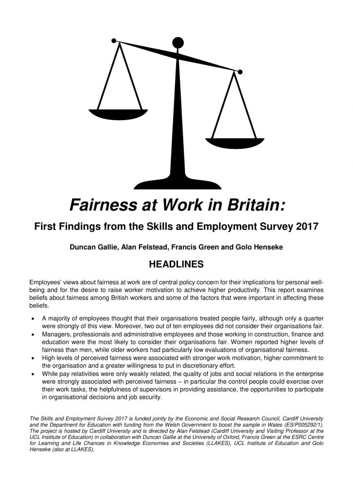 Skills and Employment Survey 2017 – Wales Institute of Social and ...