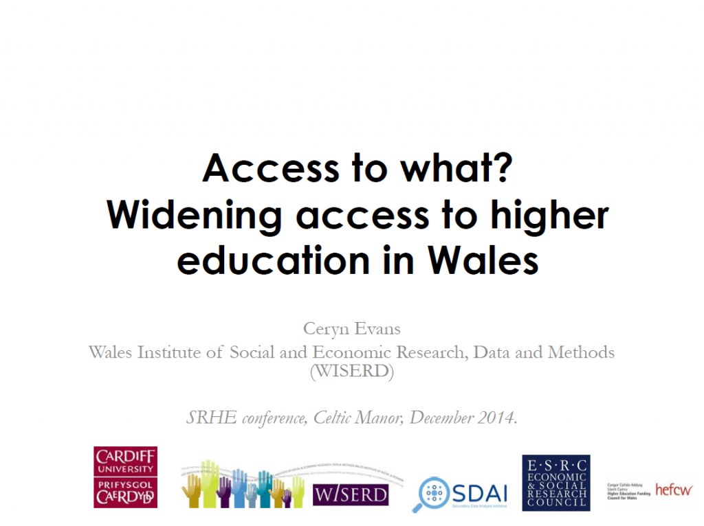 Impact and Effectiveness of Widening Access to Higher Education – Wales ...